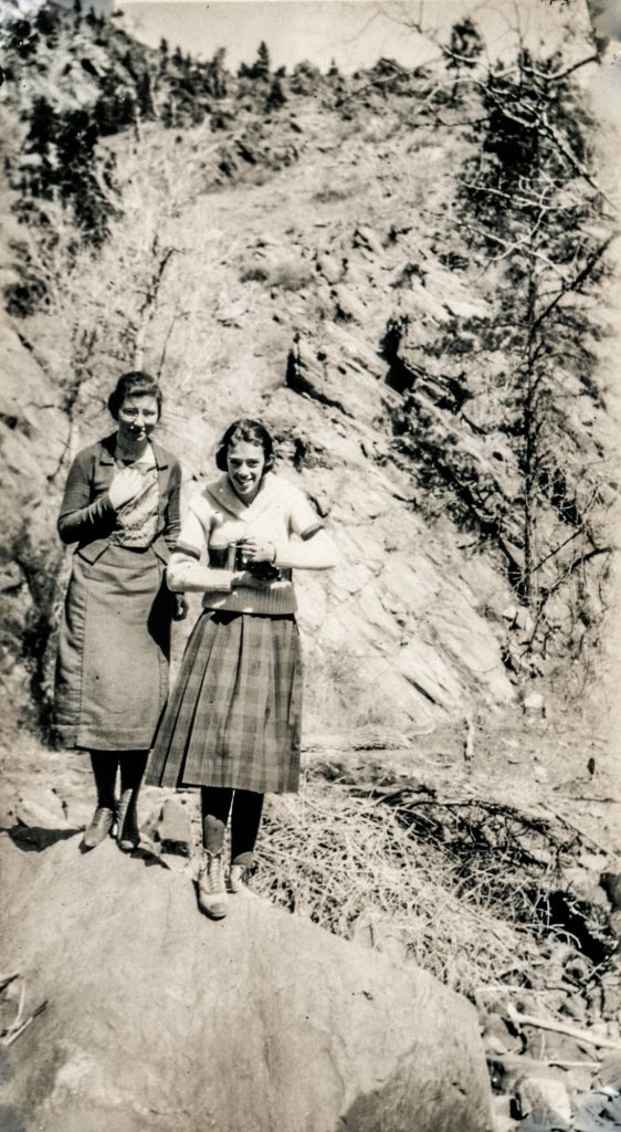 1921 - Elizabeth Dauth Taking A Photo At Idlewild - Dauth Family Archive