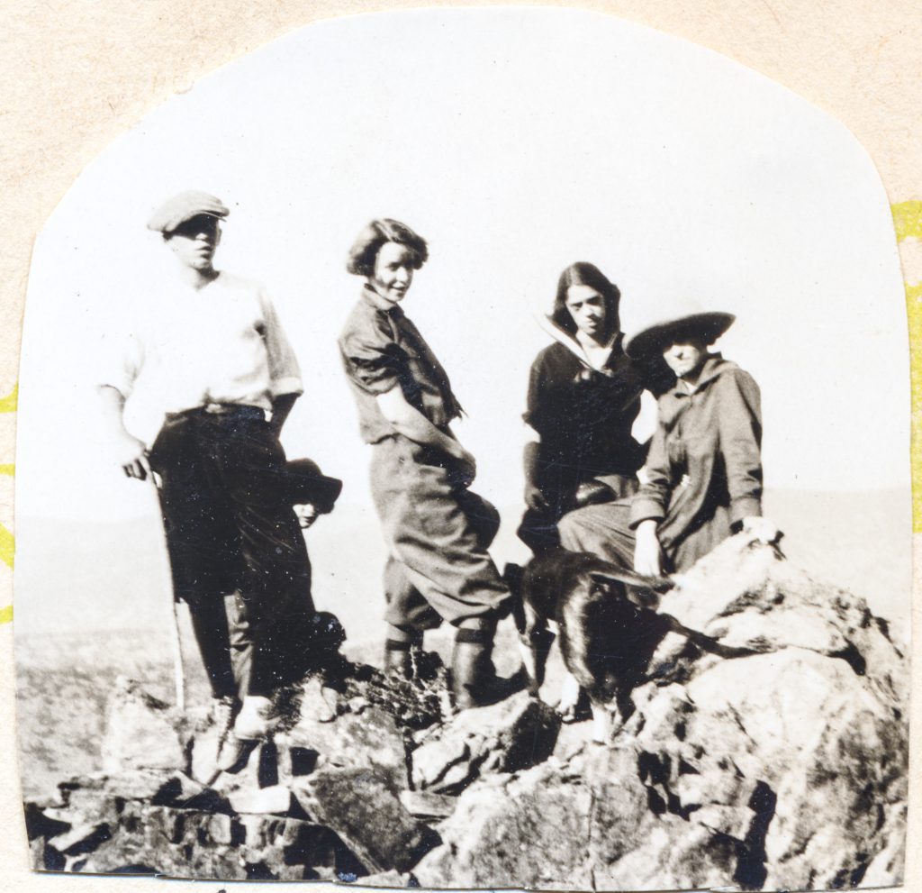 1922 - Elizabeth Dauth Climbing Mountain - Dauth Family Archive