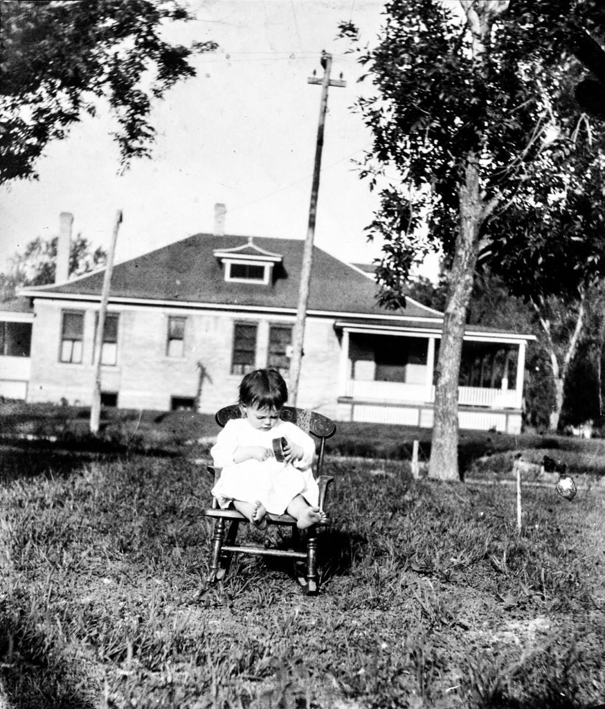Circa 1907 - Elizabeth Dauth Sitting On Chair - Dauth Family Archive