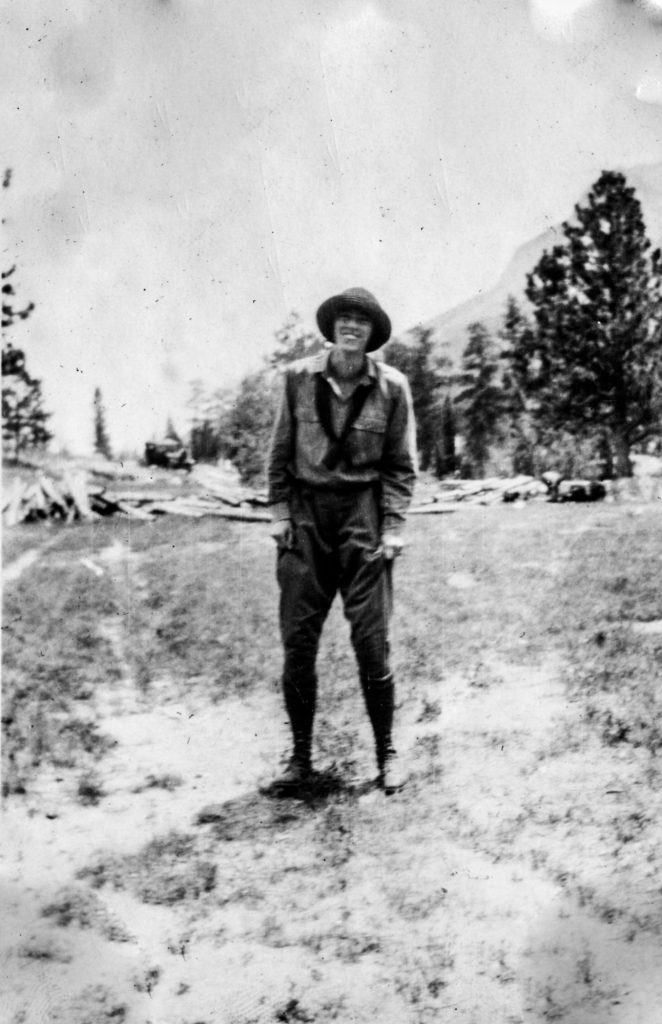 Circa 1921 - Elizabeth Dauth Hiking In Mountains - Dauth Family Archive